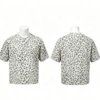 China Men’s Leopard Print Quick-Dry T-Shirt 240G Oversized Casual Sportswear Summer Tee for sale