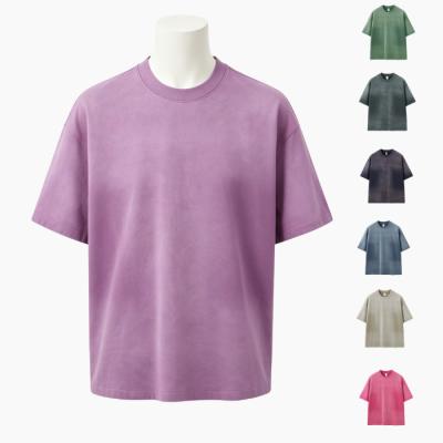 China Cotton Men's Custom Polo Shirts Gradient Washed Oversized Polo Shirt 270GSM for sale