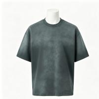 China Cotton Men's Custom Polo Shirts Gradient Washed Oversized Polo Shirt 270GSM for sale