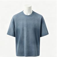 China Cotton Men's Custom Polo Shirts Gradient Washed Oversized Polo Shirt 270GSM for sale