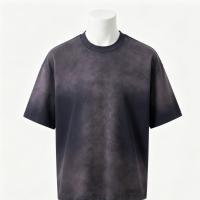 China Cotton Men's Custom Polo Shirts Gradient Washed Oversized Polo Shirt 270GSM for sale
