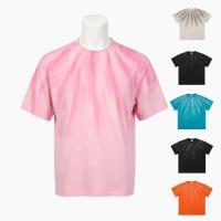 China Men’s Gradient Spray Washed Cotton T-Shirt 250GSM Oversized Streetwear Casual Tee for sale