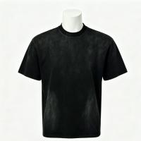 China Men’s Vintage Washed Cotton T-Shirt 270GSM Oversized High Street Casual Tee for sale