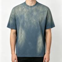 China Men’s Vintage Washed Cotton T-Shirt 270GSM Oversized High Street Casual Tee for sale