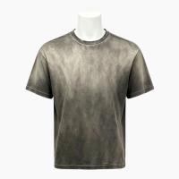 China Men’s Hand-Dyed Washed Cotton T-Shirt 200G Oversized Minimalist Casual Tee for sale