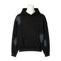 China Men’s Washed Distressed Hoodie 400G Oversized Streetwear Casual Pullover Sweatshirt for sale