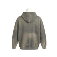 China Men’s Washed Paint-Splatter Hoodie 350-400G Oversized Streetwear Casual Pullover Sweatshirt for sale