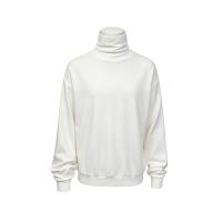 China 305GSM Turtleneck Long Sleeve Shirt Oversized Drop Shoulder Brushed Long Sleeve Tee Double-Sided Fabric for sale