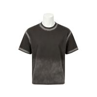China 280GSM Heavyweight Cotton Tee Gradient Spray Snow Wash T Shirt Retro for sale