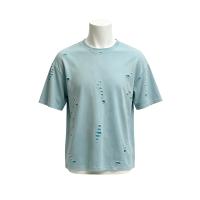 China 400GSM Basic Crew Neck Tee Streetwear Cotton Crew Neck T Shirt Gradient Wash for sale