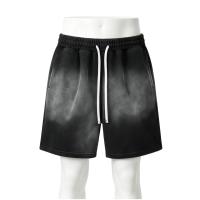 China Retro Loose Mens Shorts Spray Wash Cotton Elastic Shorts Blank for sale