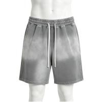 China Retro Loose Mens Shorts Spray Wash Cotton Elastic Shorts Blank for sale