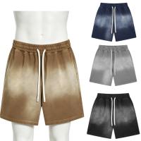 China Retro Loose Mens Shorts Spray Wash Cotton Elastic Shorts Blank for sale