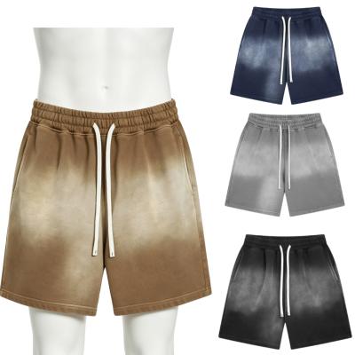 China Retro Loose Mens Shorts Spray Wash Cotton Elastic Shorts Blank for sale