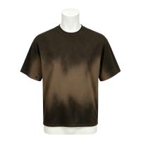 China 250GSM Basic Crew Neck Tee Gradient Wash Cotton Crew Neck T Shirt Oversized for sale