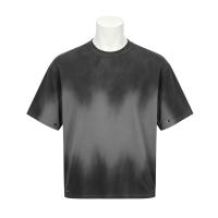 China 250GSM Basic Crew Neck Tee Gradient Wash Cotton Crew Neck T Shirt Oversized for sale