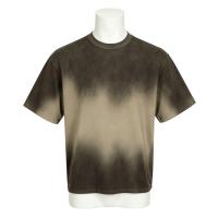 China 250GSM Basic Crew Neck Tee Gradient Wash Cotton Crew Neck T Shirt Oversized for sale