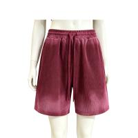 China Waffle Sports Sweat Shorts Gradient Spray Wash Drawstring Mens Shorts for sale