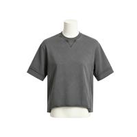 China 285GSM Streetwear Oversized T Shirt Vintage Wash Oversized Cotton Tee Irregular Hem for sale