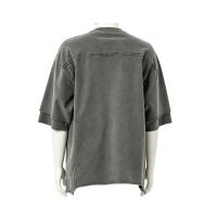 China 285GSM Streetwear Oversized T Shirt Vintage Wash Oversized Cotton Tee Irregular Hem for sale
