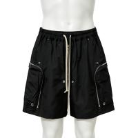 China Dark Sports Sweat Shorts Multi Zipper Mens Drawstring Cargo Shorts RO Style for sale
