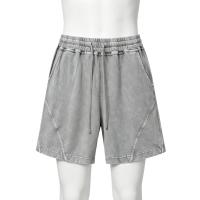 China Snow Wash Sports Sweat Shorts Drawstring 100% Cotton Sweat Shorts For Men for sale