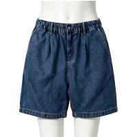 China Casual Vintage Denim Shorts Snow Wash Mid Waist Jean Shorts Loose for sale