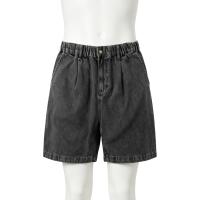 China Casual Vintage Denim Shorts Snow Wash Mid Waist Jean Shorts Loose for sale