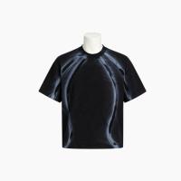 China 320GSM Basic Crew Neck Tee Tie Dye Oversized Streetwear Tee Skeleton for sale