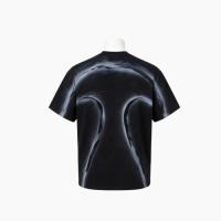 China 320GSM Basic Crew Neck Tee Tie Dye Oversized Streetwear Tee Skeleton for sale