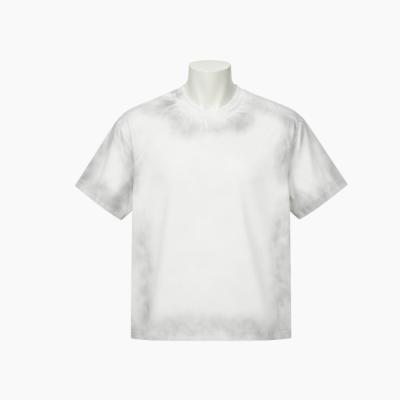 China 310GSM Basic Crew Neck Tee 100% Cotton Oversized Drop Shoulder T Shirt Heavyweight for sale