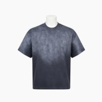 China Gradient Wash Drop Shoulder Tee 320GSM Distressed Vintage Tee 100% Cotton for sale