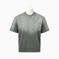 China Gradient Wash Drop Shoulder Tee 320GSM Distressed Vintage Tee 100% Cotton for sale