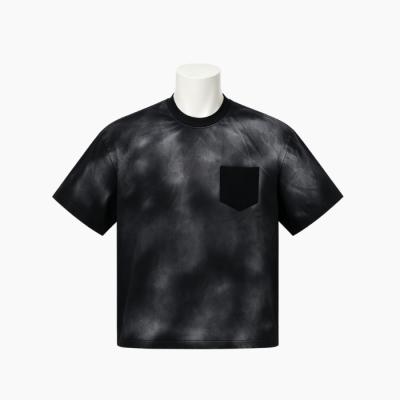 China 285G Cotton Cloud Spray Wash Oversized Vintage Pocket T-Shirt Wholesale for sale