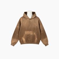 China 360G Heavyweight Fleece Ink Splash Oversized Drop Shoulder Winter Hoodie 5 Colors Wholesale for sale
