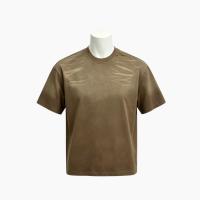 China 250G 100% Cotton Snow Wash Oversized Drop Shoulder Summer Vintage Tee 5 Colors for sale