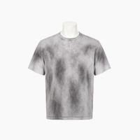 China 160G Cotton Watercolor Gradient Loose Fit Summer Crew Neck Tee 5 Colors for sale