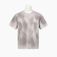 China 160G Cotton Watercolor Gradient Loose Fit Summer Crew Neck Tee 5 Colors for sale