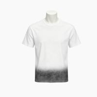 China 250G Cotton Vertical Gradient Loose Raglan Sleeve Spring Summer Tee 3 Colors for sale