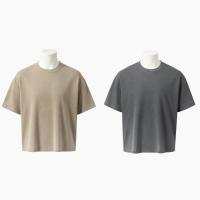 China 270G Waffle Cotton Gradient Oversized Drop Shoulder All-Season Tee 6 Colors for sale