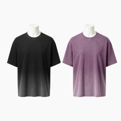 China 270G Waffle Cotton Gradient Oversized Drop Shoulder All-Season Tee 6 Colors for sale