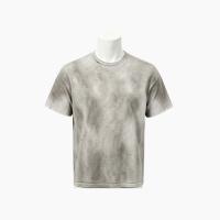 China 160G Cotton Watercolor Gradient Loose Fit Summer Crew Neck Tee 5 Colors Wholesale for sale