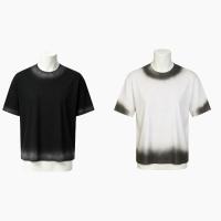 China 210G Cotton Spray Marble Gradient Oversized Drop Shoulder Multi-Season Tee 6 Colors for sale