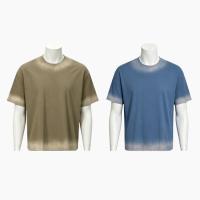 China 210G Cotton Spray Marble Gradient Oversized Drop Shoulder Multi-Season Tee 6 Colors for sale