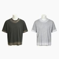 China 210G Cotton Spray Marble Gradient Oversized Drop Shoulder Multi-Season Tee 6 Colors for sale