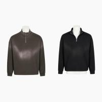 China 465G Cotton Blend Gradient Zip Stand Collar Oversized Street Jacket 4 Colors Spring Autumn for sale