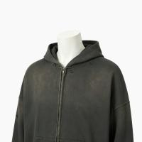 China 420G Cotton Vintage Washed Zip Hooded Oversized All-Season Street Hoodie 4 Colors for sale