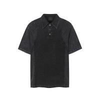 China Oversized Men's Custom Polo Shirts 280GSM Color Block Polo Shirt Drop Shoulder for sale