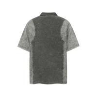 China Oversized Men's Custom Polo Shirts 280GSM Color Block Polo Shirt Drop Shoulder for sale