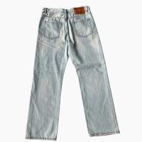 China Light Men's Jeans Loose Mid Waist Straight Jeans Vintage Wash for sale